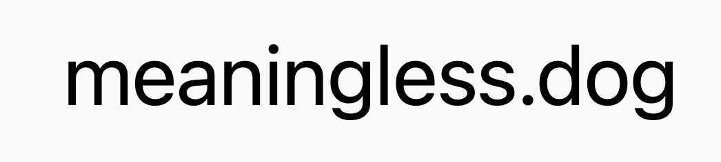 meaningless – URBAN DOG TOKYO